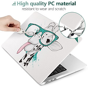 MEEgoodo for MacBook Air 13.6 inch Case 2024 2022 A3113 A2681 M3/M2 Chip, Crocodile Laptop Hard Shell Cases with Keyboard Cover & Camera Cover Compatible with MacBook Air M2 Case, Funny Giraffe