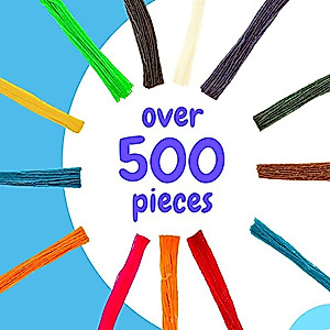 IMPRESA 500 Piece Pack of Original Monkey String (Jumbo Pack) - Bendable, Sticky Wax Yarn Stix, 6 inch Wax Sticks in Bulk - Great Toys for Home and Travel, 13 Colors Products