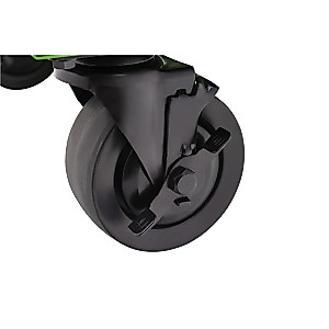 K Tool International 75124 35" Service Cart Tool Box for Garages, Repair Shops, and DIY, (7) Drawers, Locking Lid, (4) 5" Swivel Casters (2) with Brake, Protective Bumpers, Matte Finish, Neon Green