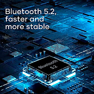 WAVEFUN Wireless Earbuds, T200 Bluetooth Headphones Semi-in-Ear Wireless Earphone Transparent Bluetooth Earbuds Deep Bass Music/Gaming Mode Clean Calls with Mic Premium Sound Headset