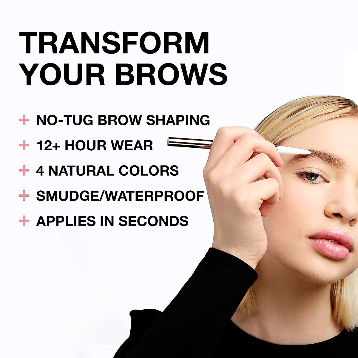 TatBrow PREMIER Edge Define Eyebrow Pencil– Eyebrow Makeup for Defining Brows, Long Lasting, Waterproof Eyebrow Pencil for Natural Looking Brows, Ash Black