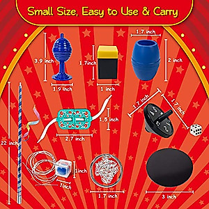 Heyzeibo Magic Kit for Kids - Magic Tricks Games Toy for Girls & Boys, Magician Pretend Play Dress Up Set with Magic Wand & More Magic Tricks, Instruction Manual, for Beginners Toddlers