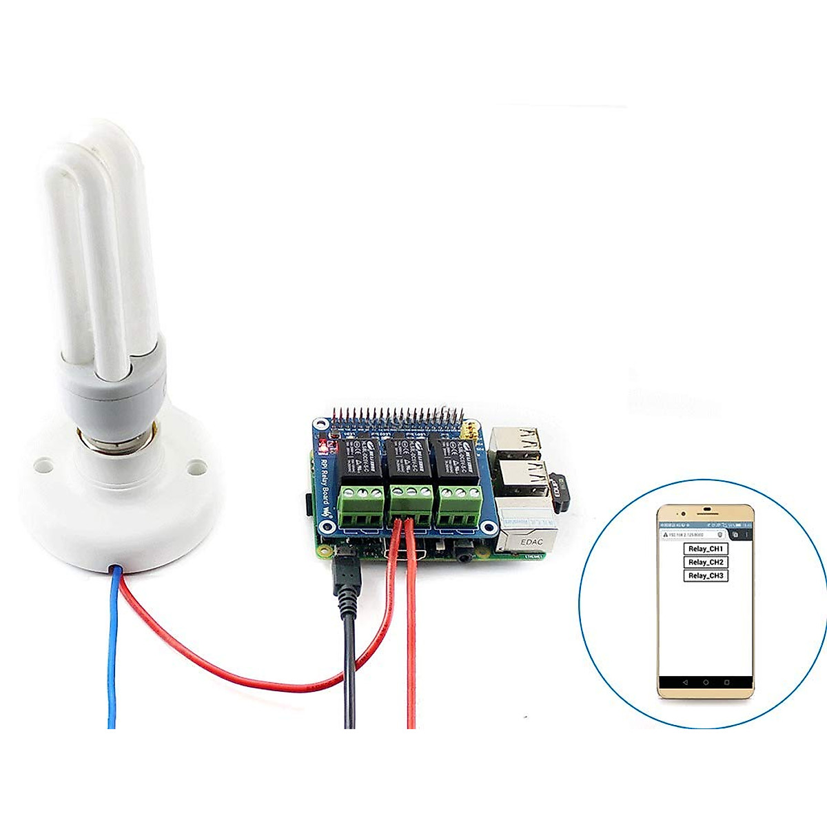 XYGStudy Raspberry Pi Expansion Board Power Relay Module for Raspberry Pi 4 3 2 Model B B+ A+