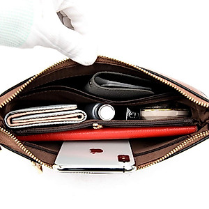 Sunshinejing Small Crossbody Bag for Women Leather Shoulder Bag Lightweight Cell Phone Wallet Wristlet Purse (Burgundy)