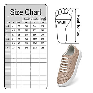 Women Lightweight Sneakers Breathable Casual Lace Up Fashion Walking Shoes Easy Clean Stylish Shoes Brown 8
