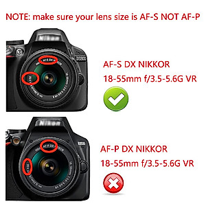 52mm Lens Cover Cap Compatible for Nikon D5300 D3300 w/NIKKOR AF-S 18-55mm Lens, Compatible for Canon R3 RP w/RF 35mm f/1.8 Lens (2 Pack)