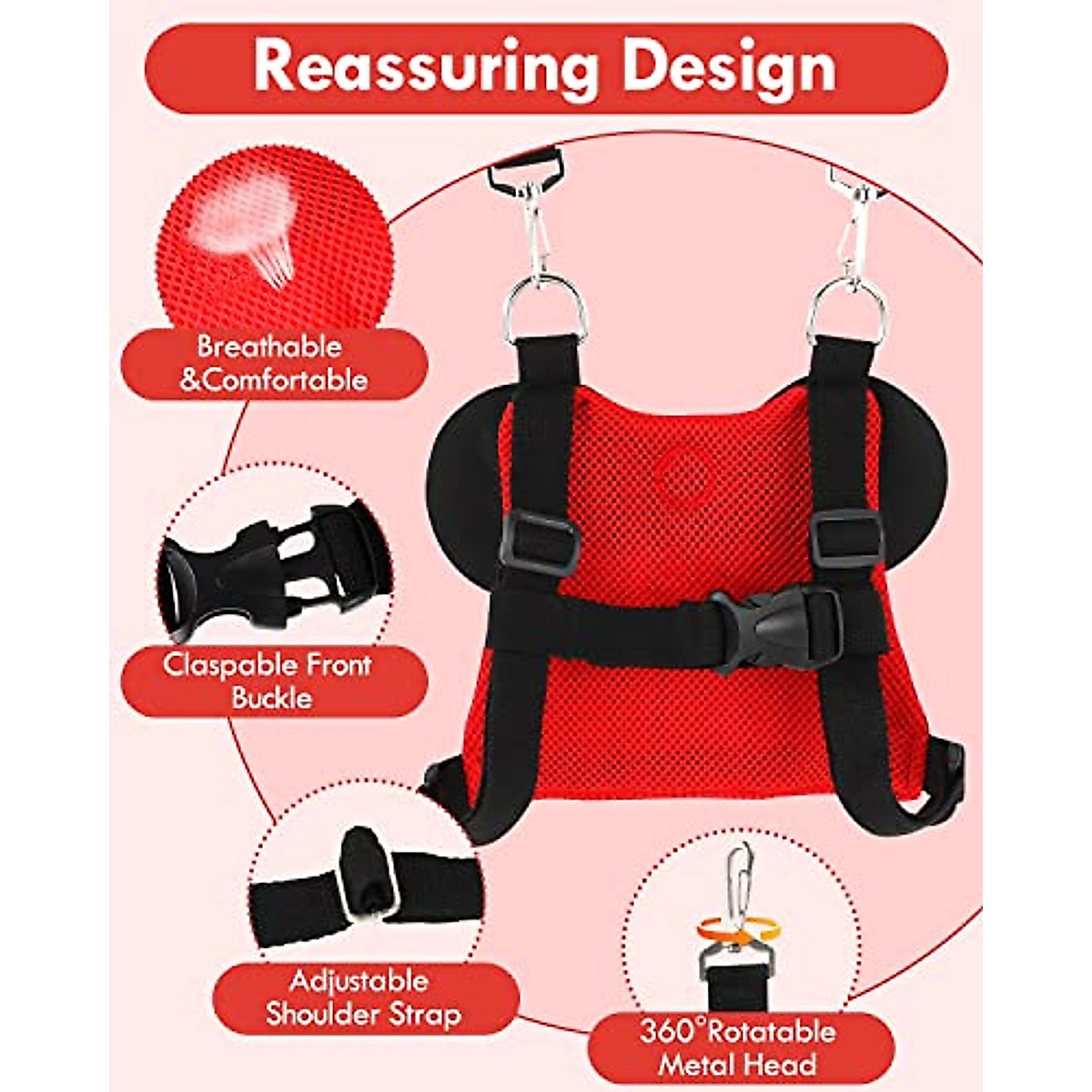 Lehoo Castle Toddler Leash for Walking, Baby Leashes for Toddlers Boys 4-in-1, Kid Harness with Leash, Child Safety Leash Anti Lost Wrist Link (Mickey)