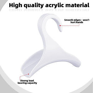 Maitys 18 Pcs Purse Hanger Hook Acrylic Bag Hanger Handbag Tote Bag Rack Holder Closet Organizer Storage for Backpacks Tote Holder Over The Closet Rod Hanger for Storing Handbags Satchels (White)