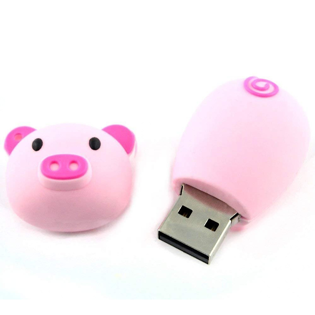 Novelty Pink Piggy Shape Design 32GB USB 2.0 Flash Drive Cute Memory Stick Thumb Drive Data Storage Pendrive Cartoon Jump Drive Gift