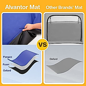 Alvantor Kids Tents Pop Up Play Tent Indoor Outdoor Playhouse for Babies Toddlers Children Camping Playground Playpen Play Yard 7'x7'x44 H Navy Patent