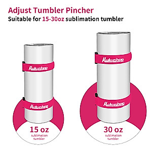 Sublimation Tumblers Pinch 4 Pack,Perfect Tumbler Clamp Tool for 15-30 Oz Sublimation Blanks Tumblers, Pinch Tumbler Perfect Clamp Grip Tool, Supplies for Sublimation Paper,Tumblers （red）