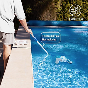 (2023 Upgraded) AIPER Cordless Pool Vacuum, Handheld Rechargeable Swimming Pool Cleaner, 60 Mins Running Time, Deep Cleaning & Strong Suction Ideal for Above & In-ground Pools, Hot Tubs, Spas-Pilot H1