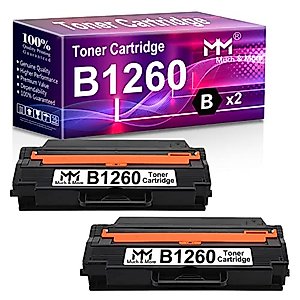 MM MUCH & MORE Compatible Toner Cartridge Replacement for Dell 1260 Dell 331-7328 RWXNT Used for Dell B1260dn B1260 B1265dn B1265dnf B1265dfw Series Printers (2-Pack, Black)