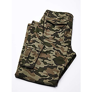 Amazon Essentials Men's Slim-Fit Stretch Cargo Pant (Available in Big & Tall), Green Camo, 30W x 30L