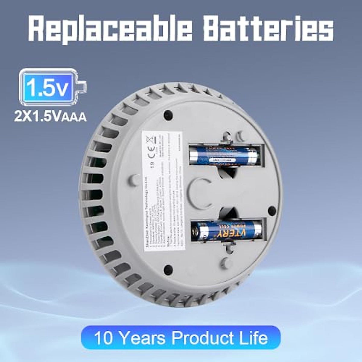 Smoke Detector, Fire Alarms with Battery Operated, Photoelectric Sensor Smoke Alarms with Light Sound Warning, Test Button, Fire Safety for Home Hotel