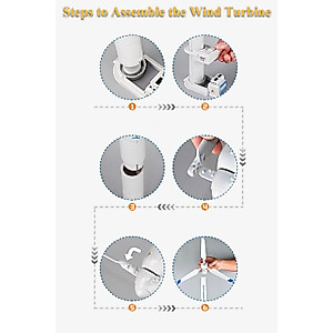 NEXTAKE Wind Turbine Model, 16.53 Inch Large Size Wind Generator Model Windmill Toy Science Kit STEM Experiment Kit with Wind-up Rotatable Blades