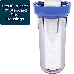 SpiroPure SP-AP110 10x2.5 5 Micron Grooved Melt-Blown Polypropylene Sediment Water Filter Cartridge SGC-25-1005 AP110 (Case of 24)