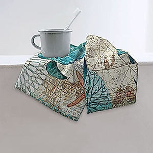 XWQWER Sea Turtle Ultra Soft Highly Absorbent Decor Hand Towels, Dish Guest Towel Multipurpose for Bathroom Kitchen Gym Hotel Spa and Home(27.5 x 12 in)