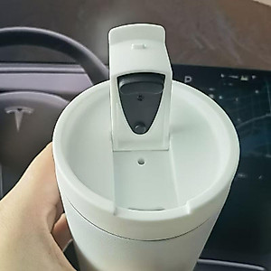 Car Insulated Tumbler for Tesla Model 3 2017-2023, Vacuum Insulated Travel Mug Leak Proof Portable Stainless Steel Insulated Water Bottle for Hot and Cold Beverages