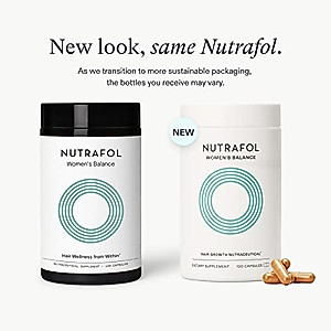 Nutrafol Women's Balance Hair Growth Supplement for Visibly Thicker Hair & Scalp Coverage 1 Bottle | 1 Month Supply