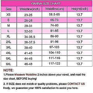 YIANNA Women's Latex Waist Trainer Long Torso Underbust Corsets Cincher Sport Girdle Body Shaper, Size XS (Black)