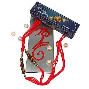 IndiaBigShop Set Of Two Rakhi, Stone & Moti, Thread. Rakhi, Raksha Bandhan Gift For Your Brother, Rakhi In Pair, Rakhi Designer, Vary Color
