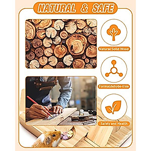 MWAOWM Guinea Pig Foraging Toys, 6 in 1 Hamsters Wooden Interactive Enrichment Toys, Treat Dispenser for Small Animal Funny Toys, for Rabbits, Bunny, Chinchillas, Rats and Gerbils