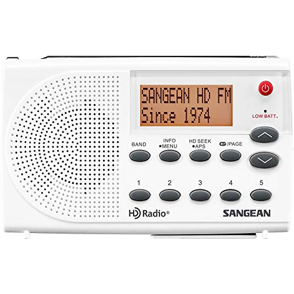 Sangean SG-108 AM/FM-Stereo Radio-TM Pocket Radio, White