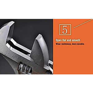 Edward Tools Pro 8" Adjustable Wrench - Carbon Steel Adjusting Design - Crescent Pro Grip for Greater Leverage - Locking Adjustable Width - Spanner Handle