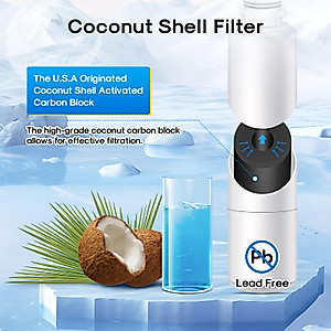 EXCELPURE DA29-00020B Replacement for Samsung HAF-CIN, RF28HMEDBSR,DA97-08006A, RF28HFEDBSR, RF28JBEDBSG, RF261BEAESR, RF4287HARS, RF263BEAESR, RF23HCEDBSR, RF28HFEDTSR,Refrigerator Water Filter,4PACK