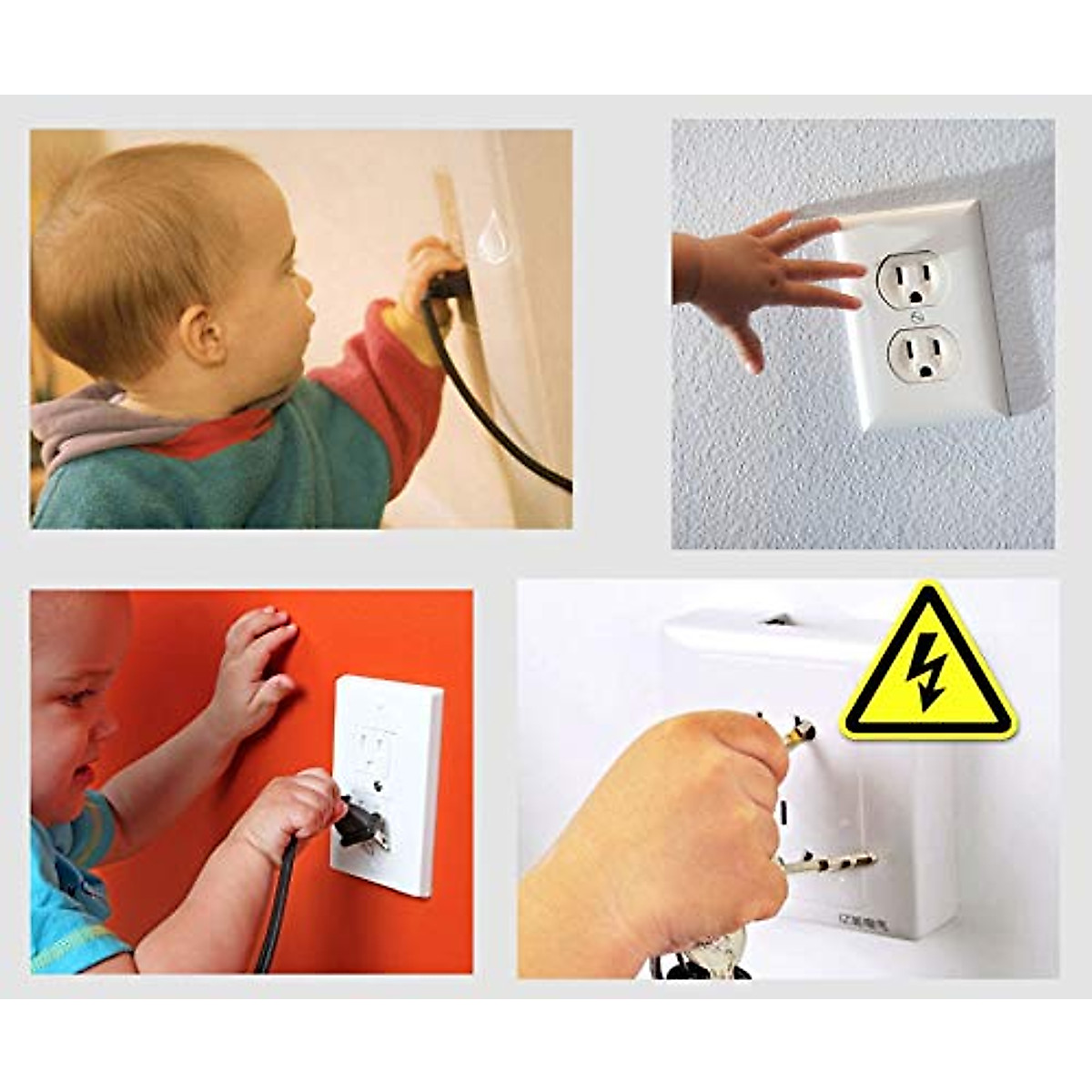 38 Pieces Clear Outlet Covers Baby Proofing - Vmaisi Electrical Safety ChildProof Plug Protector - (Clear, 38 Pack)