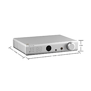 Topping A90 Discrete Fully Discrete Balanced Headphone AMP NFCA 4-Pin-XLR 4.4 Balanced 6.35mm SE Output Pre-Amplifier 2 * 9800mW 2 Gain Settings Headphone AMP Headphone Amplifier(Silver)
