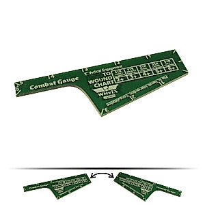 LITKO 5-inch Double-Sided Combat Gauge | Compatible with Warhammer 9th Edition | Wound Chart | WH40K | WHv9 (Transluscent Green)