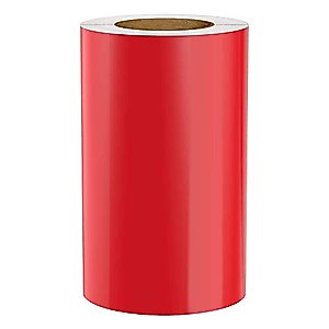 Premium Vinyl Label Tape for DuraLabel 9000 / Kodiak, LabelTac 9, VnM 8, SafetyPro 9G and Viscom ProMax 9, Red, 9" x 150'