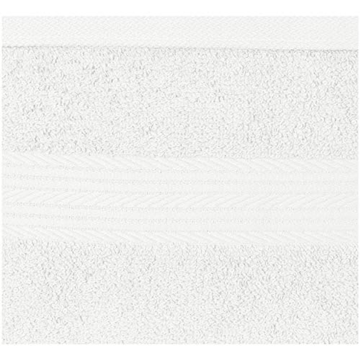 Amazon Basics Fade-Resistant Cotton Washcloth, 12-Pack, White, 12" L x 12" W