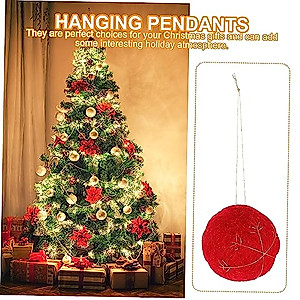 Gadpiparty 3pcs Christmas Felt Balls Mantel Garland Office Decor Nursery Decor Christmas Tree Decorations Christmas Tree Ornament Christmas Tree Hanging Ornament Decorative Pendants Red