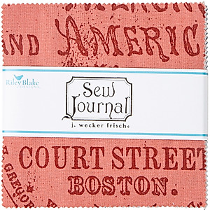 J Wecker Frisch Sew Journal 5" Stacker 42 5-inch Squares Charm Pack Riley Blake Designs 5-13880-42