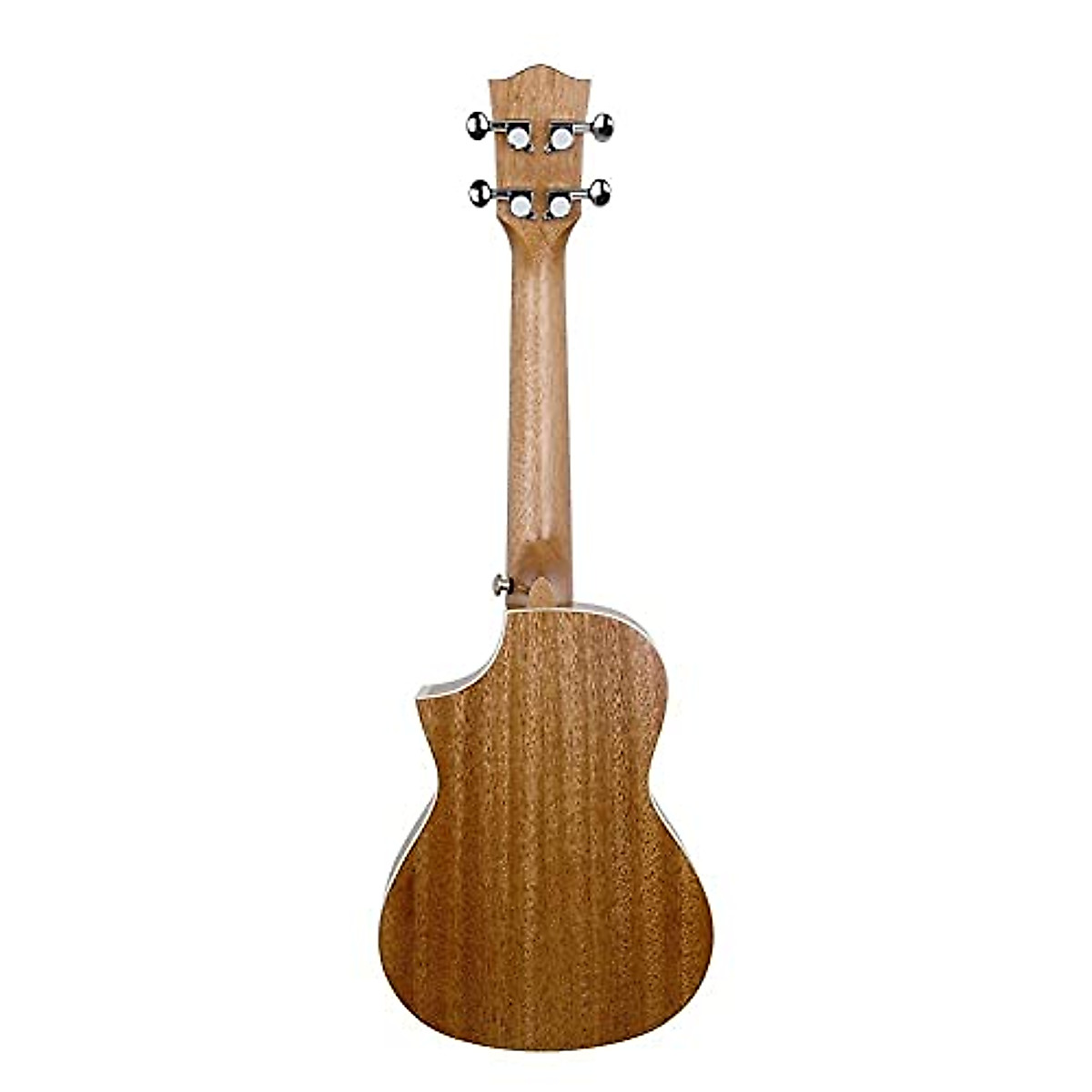 LMMDDP 23-inch Ukulele Wood Panel Cutaway Arm Guard Wood Color Ukulele Full Sound Stringed Musical Instrument