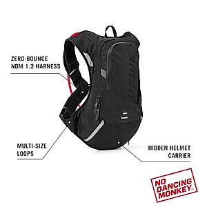 USWE MTB Hydro Hydration Pack with 3L Hydration Bladder - Hydration Backpack for Cycling, Mountain Biking, E-MTB and Gravel Riding, Backpack with Water Bladder (8L, Black)