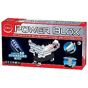 E-Blox Power Blox Builder - Standard Kit 3D LED Light-Up Building Blocks Toys Set for Kids Ages 8+