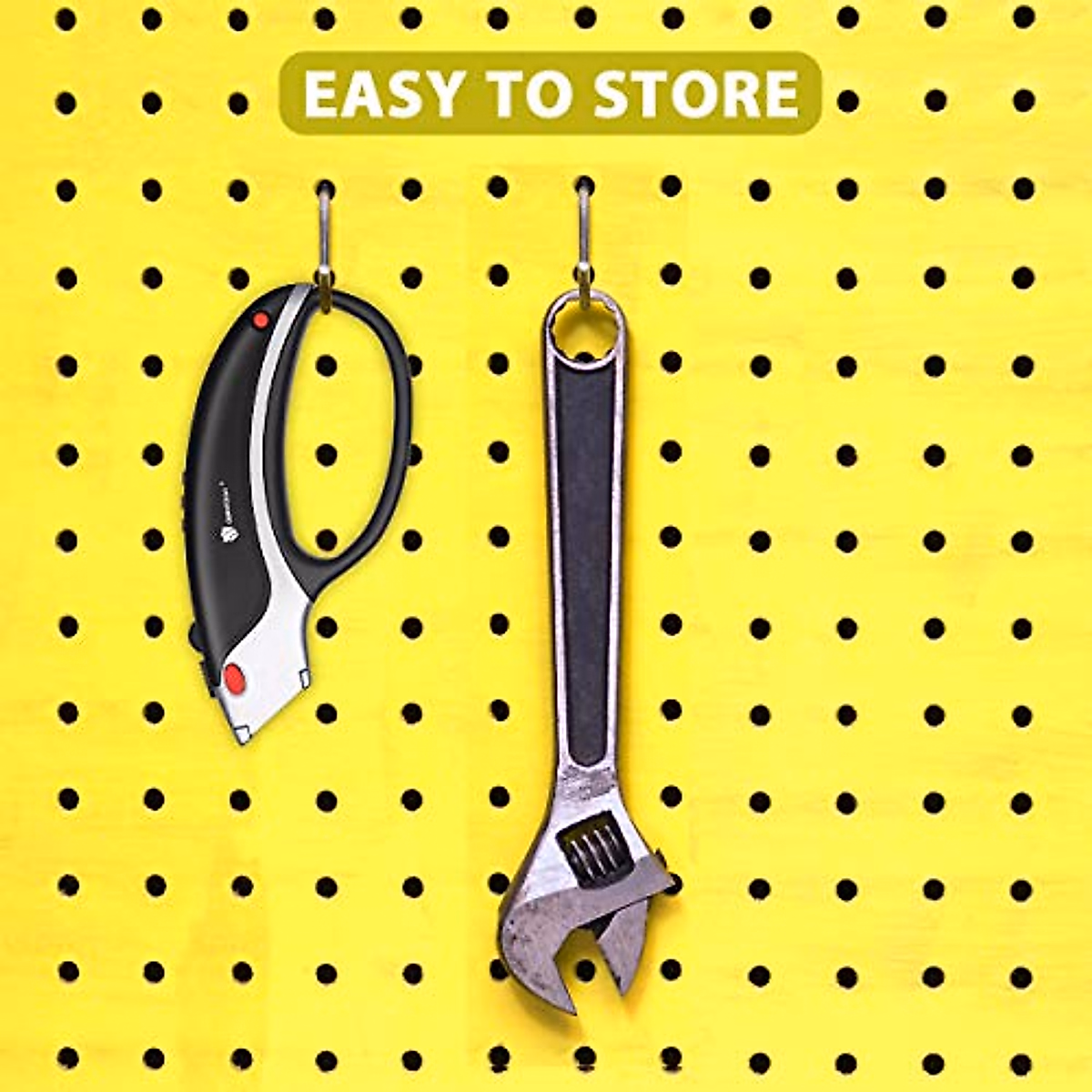 ORIENTOOLS Utility Knife Box Cutter, 2 Sets Retractable Auto-Lock Razor Knife with 5 Extra Sharp Blades and Snap Knife Combo, Non-Slip Handle Ergonomic