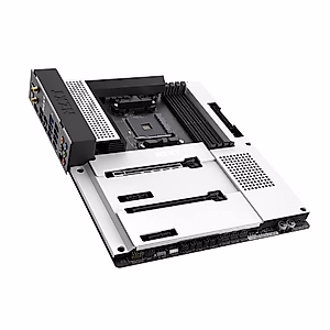 NZXT N7 B550 - N7-B55XT-W1 - AMD B550 chipset (Supports AMD Socket AM4 Ryzen CPUs) - ATX Gaming Motherboard - Integrated Rear I/O Shield - Wifi 6 connectivity - White