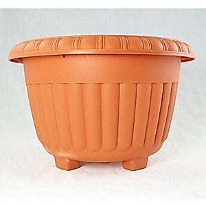 Japanese Plastic Bonsai Training Pot/Garden Planter 10.5"x 10.5"x 7" - Orange