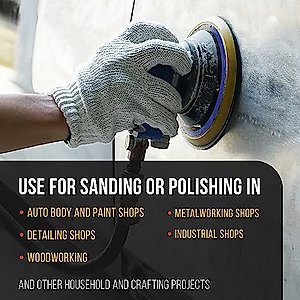 TCP Global 5" DA Sander & Polisher Backing Plate Pad, Hook & Loop, 6 Hole Pattern Dustless - Dual-Action Random Orbital Sanding Pad - Low Profile Edge, Medium Density - for Auto Woodworking Sandpaper