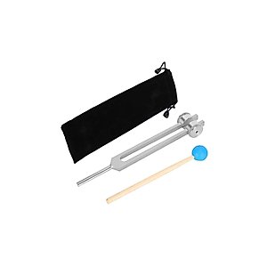 Tuning Fork,Aluminum Alloy 111HZ Frequency Tuning Fork, Yoga Tuning Devices, Yoga Meditation Tuning Energy Fork with Hammer (Silver)