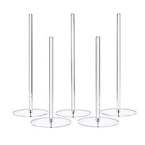 Acrylic Donut Stands Display, Clear Bagels Doughnut Holder for Wedding Birthday Party Treat, 5 pieces