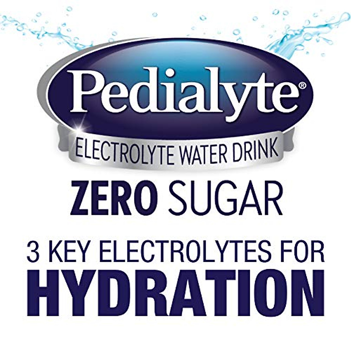 Pedialyte Electrolyte Water with Zero Sugar, Hydration with 3 Key Electrolytes & Zinc for Immune Support, Berry Frost, 1 Liter, 4 Count