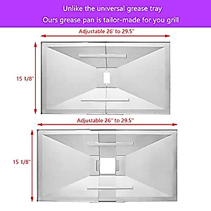 70-01-279 DGF493BNP Drip Pan Grease Tray With Catch Pan Assembly Grill Replacement Parts for Dyna Glo, Backyard, BHG, Uniflame and More Brand Grill Dynaglo DGE530BSP-D Adjustable Drip Tray