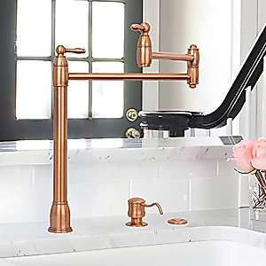 Copper Garbage Disposal Kitchen Air Switch Kit, Single Outlet Sink Top/Counter Top Waste Disposal On/Off Switch Kit, 2-1/2'' Max Countertop Thickness - Akicon