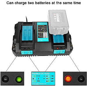 Replacement Lithium Ion Battery Charger for Makita DC18RD BL1830 BL1840 BL1860 BL1815 BL1430 BL1450 BL1440 BL1850 Makita 14.4V 18V LXT Battery Charger